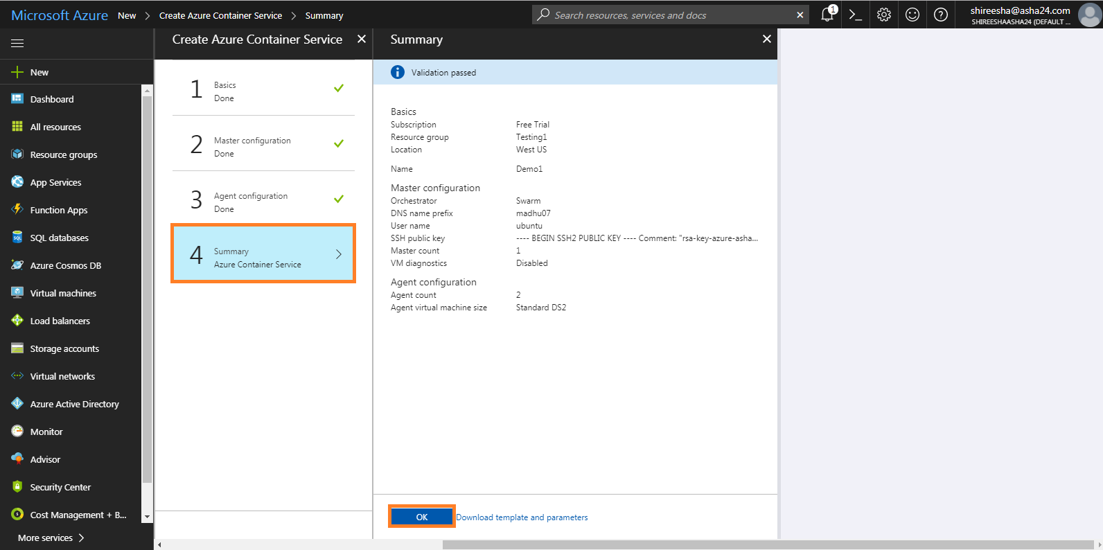 Create Microsoft Azure Container Services - Asha24 Blog Create Microsoft Azure Container Services - Asha24 Blog